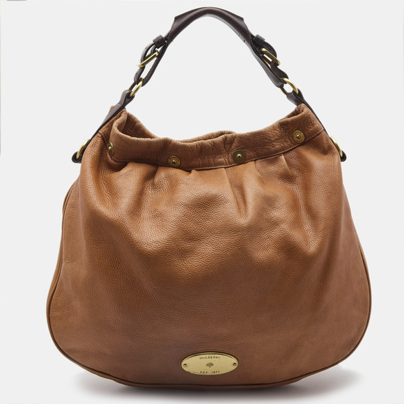 Mulberry | Bags | Mulberry Brown Pebbled Leather Mitzy Hobo | Poshmark